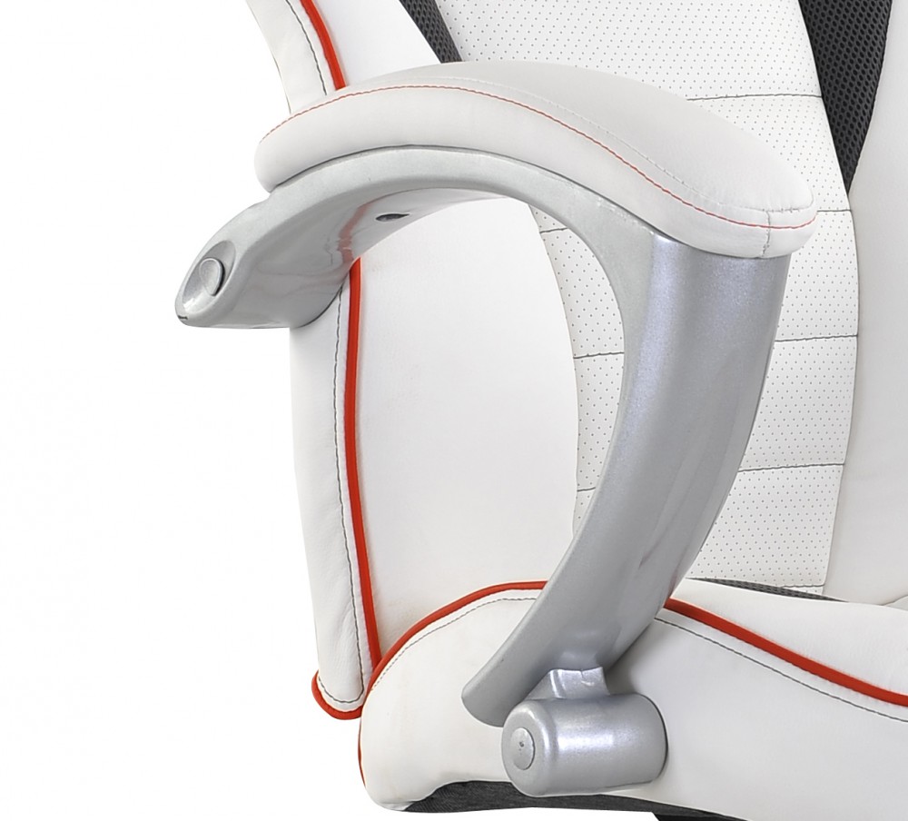 Gaming Stuhl Bürostuhl Leder TURBO weiss | GONSER.CH