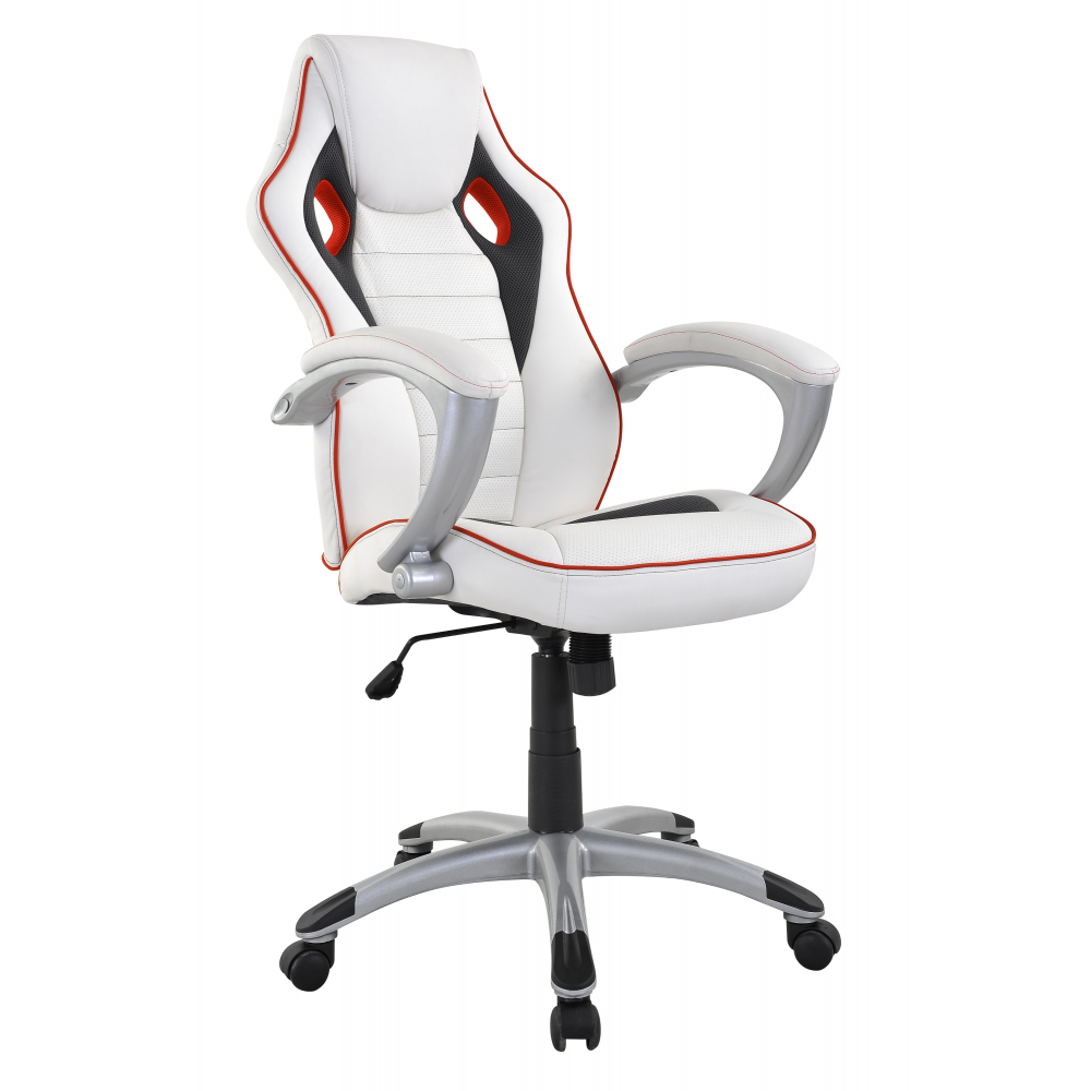 Gaming Stuhl Bürostuhl Leder TURBO weiss | GONSER.CH